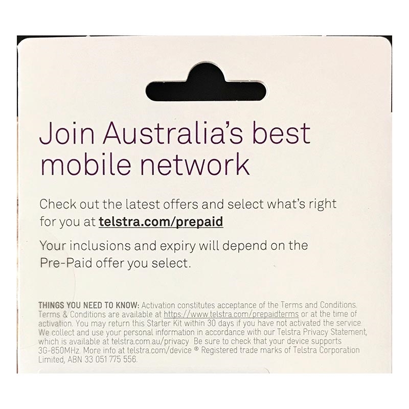 Telstra Prepaid SIM Card Starter Kit | AUDITECH