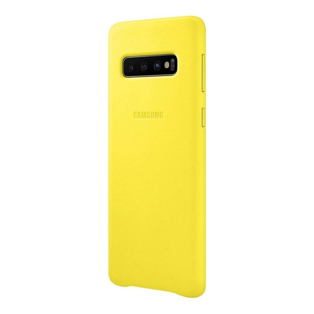 Samsung Galaxy S10 Leather Back Cover - Yellow | AUDITECH