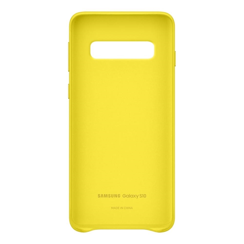 Samsung Galaxy S10 Leather Back Cover - Yellow | AUDITECH