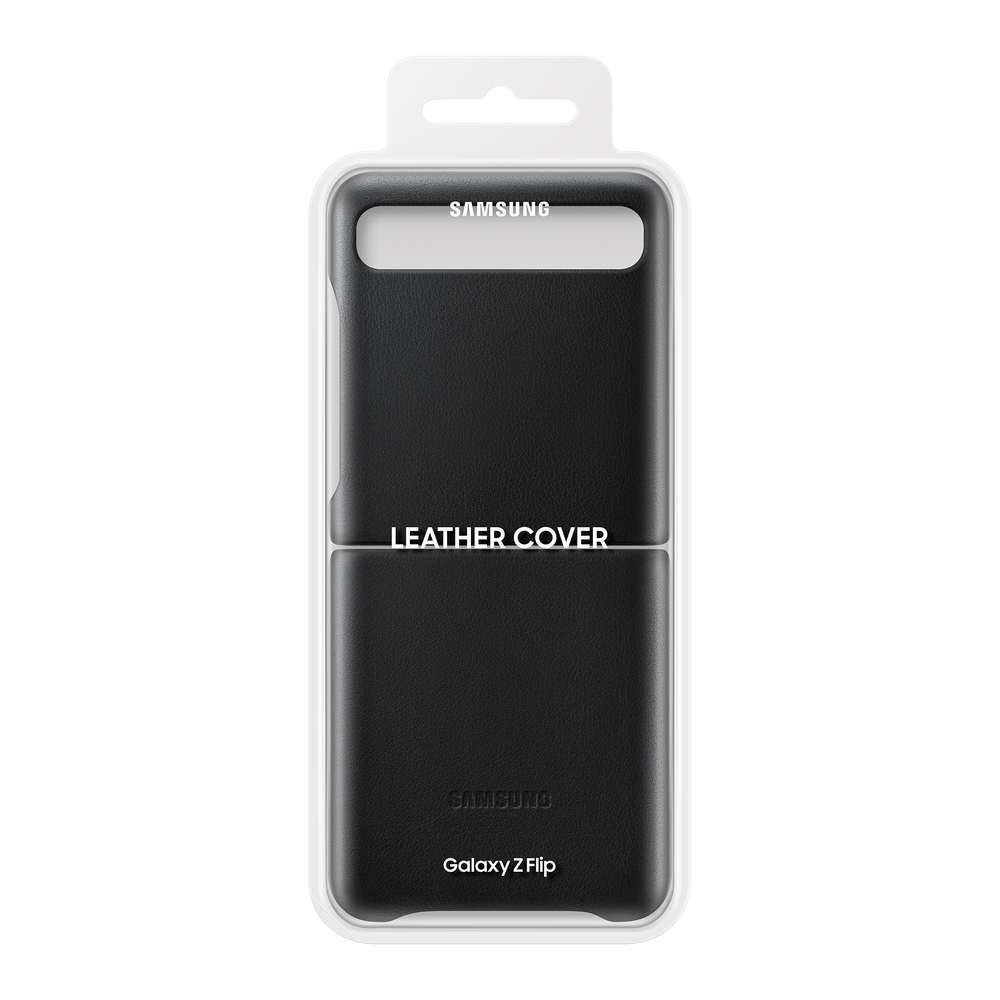 Samsung Galaxy Z Flip Leather Cover EF-VF700LBEGWW - Black | AUDITECH