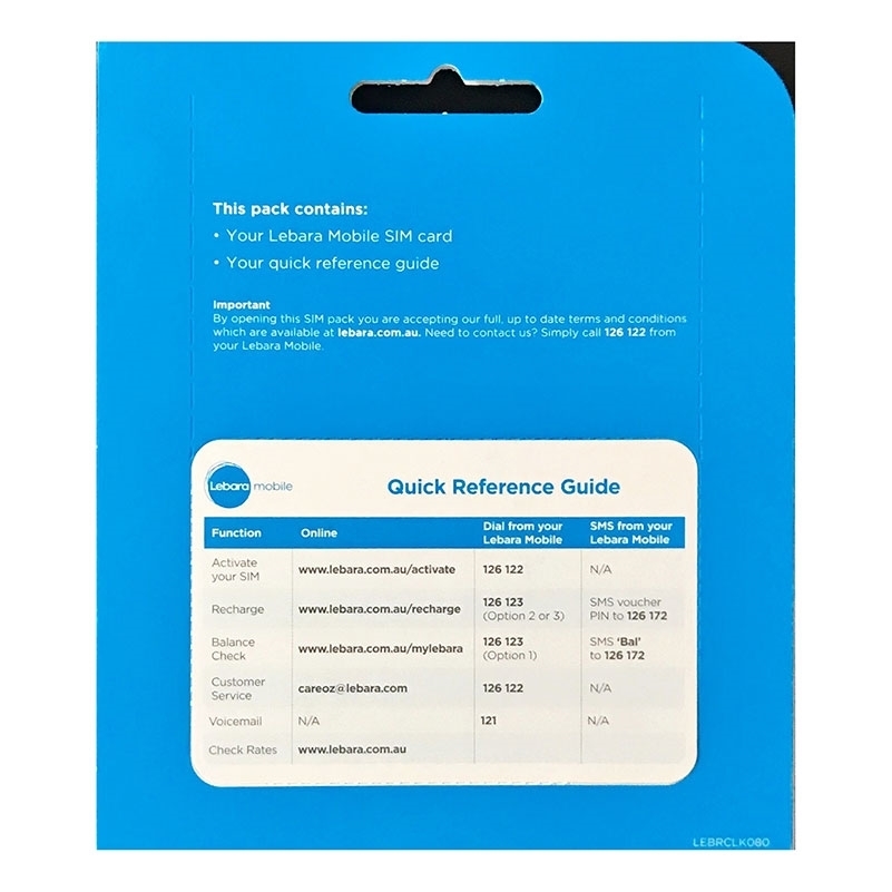 Lebara Mobile 4G SIM Card Starter Pack | AUDITECH