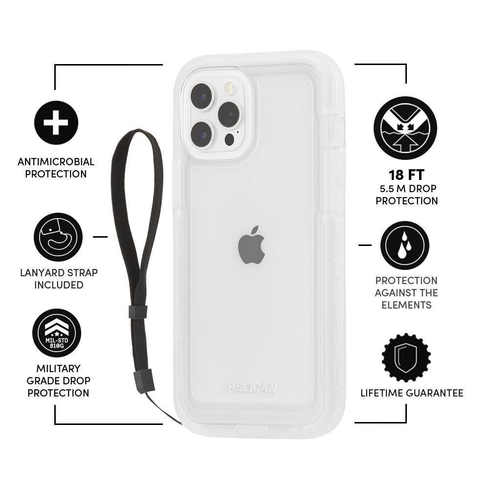 Pelican Marine Active IP54 iPhone 12 Pro Max case - Clear | AUDITECH