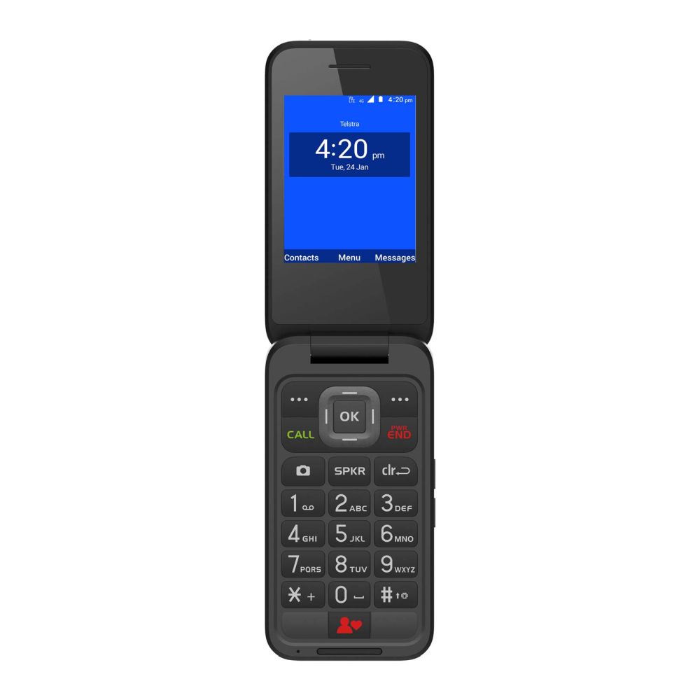 Telstra Z2336T Flip 4 (4GX, Blue Tick, Flip Phone, Senior Phone, 8G/1G ...