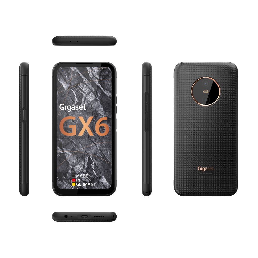 Gigaset GX6 Pro Rugged 5G Smartphone (Dual SIM, IP68, 128GB/8GB) - Black | AUDITECH